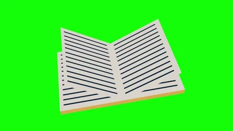 Cartoon Book Page Flip Turn Animation On... | Stock Video | Pond5