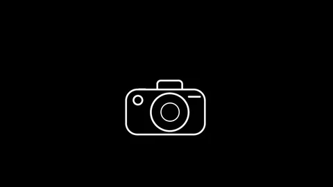 Cartoon camera animation black and white... | Stock Video | Pond5