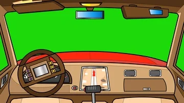 Cartoon car interior. Cycles and fast dr... | Stock Video | Pond5
