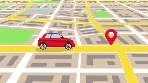 Cartoon City Map Stock Video Footage | Royalty Free Cartoon City Map ...