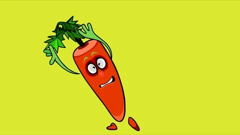 cartoon carrot singing and dancing | Stock Video | Pond5