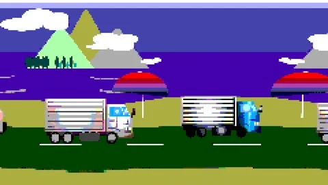 Cartoon cars background loop. 3d animati... | Stock Video | Pond5