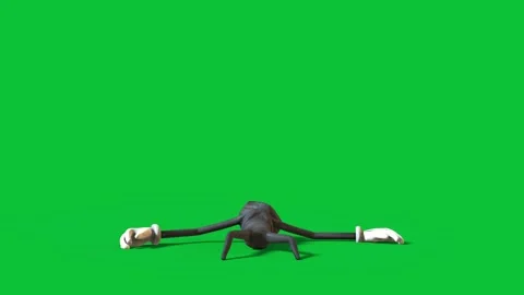 Cartoon Cat Hit and Die Green Screen Fro... | Stock Video | Pond5