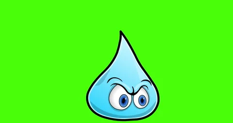 Cartoon character drop of water. Walking... | Stock Video | Pond5