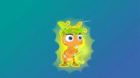 Cartoon character magic concept, bug, in... | Stock Video | Pond5