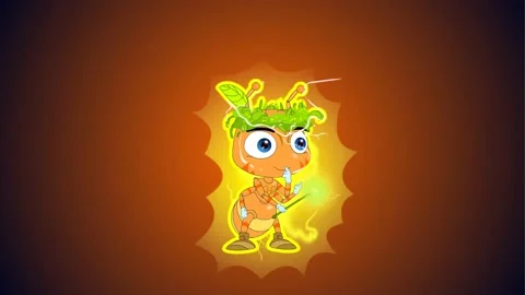 Cartoon character magic concept, bug, in... | Stock Video | Pond5