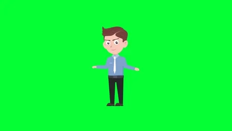 Cartoon character shrug reaction backgro... | Stock Video | Pond5