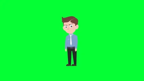 Cartoon character upset reaction backgro... | Stock Video | Pond5