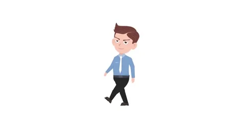 Cartoon character walking and dancing re... | Stock Video | Pond5