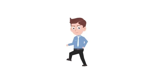 Cartoon character walking and tiptoe rea... | Stock Video | Pond5