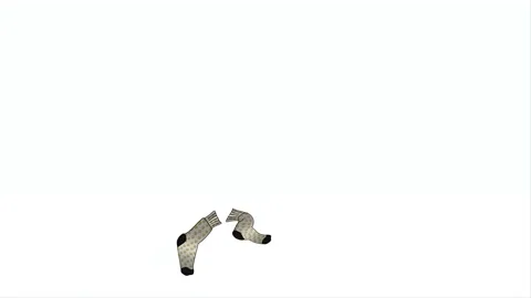 Cartoon Cheesy feet. Socks covered with ... | Stock Video | Pond5