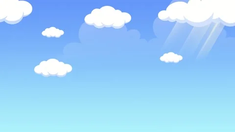 Cartoon cloud animation | Stock Video | Pond5