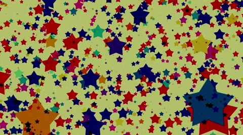 Cartoon Colored Stars Loop Background | Stock Video | Pond5