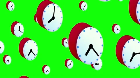 Cartoon counter clocks 12 hours flying o... | Stock Video | Pond5