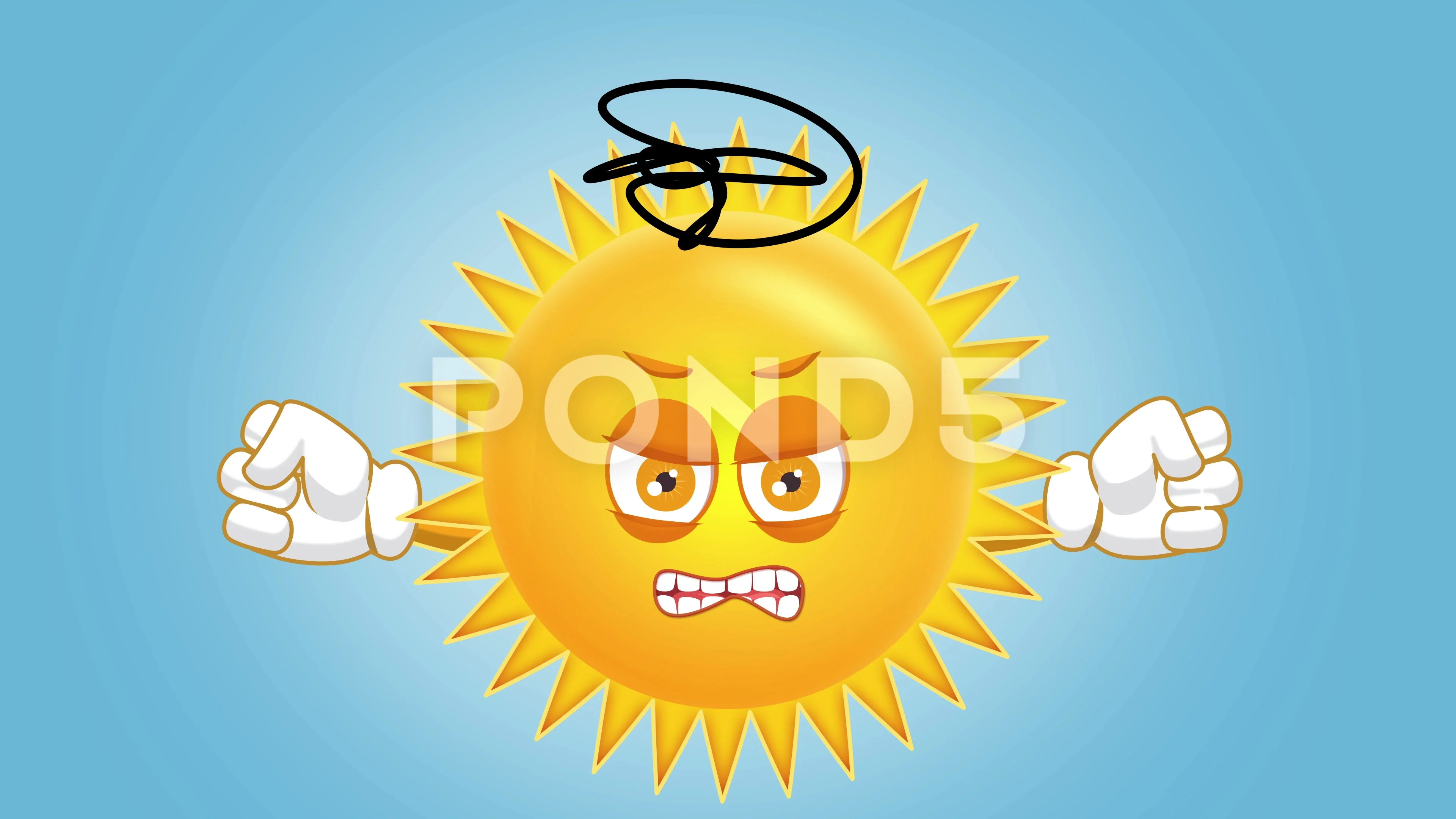 Hot Sun Cartoon