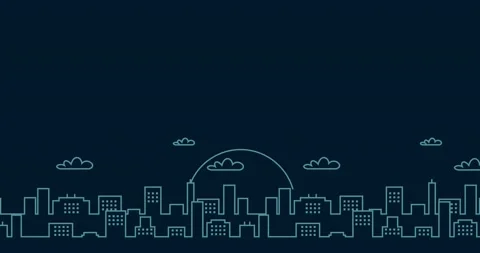 cartoon cute urban animated background o... | Stock Video | Pond5
