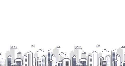 cartoon cute urban animated background o... | Stock Video | Pond5