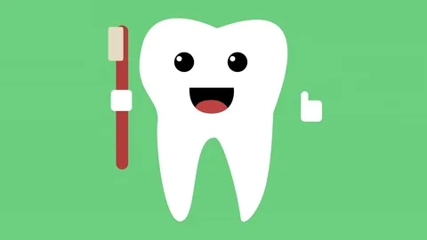 Cartoon dancing happy tooth icon, health... | Stock Video | Pond5