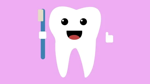 Cartoon dancing happy tooth icon, health... | Stock Video | Pond5