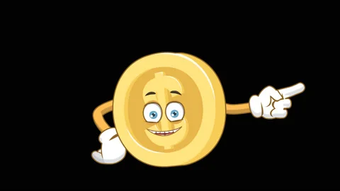 Cartoon dollar coin animated character f... | Stock Video | Pond5