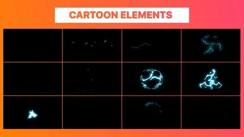 Cartoon Electric Elements ~ After Effects Project #93077702