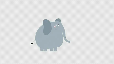 Cartoon Elephant icon loop Animation vid... | Stock Video | Pond5