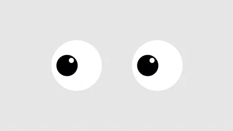 Cartoon Eye Blinking Animation on a Tran... | Stock Video | Pond5