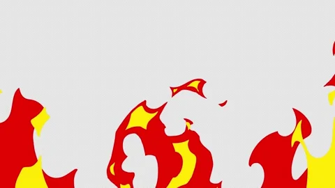 Cartoon fire with alpha channel, anime f... | Stock Video | Pond5