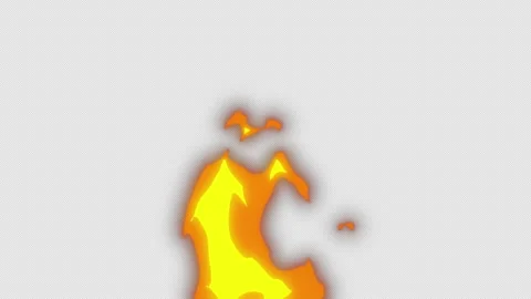 Cartoon fire with alpha channel, fire ca... | Stock Video | Pond5