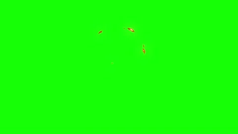 Cartoon fire animation on green screen. ... | Stock Video | Pond5