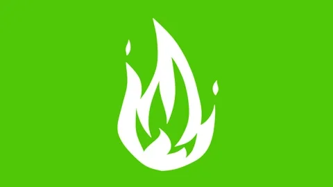 Cartoon fire green screen. Video drawing... | Stock Video | Pond5