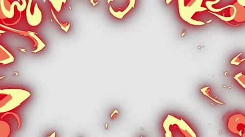 Cartoon fire red color comic fire pop ar... | Stock Video | Pond5