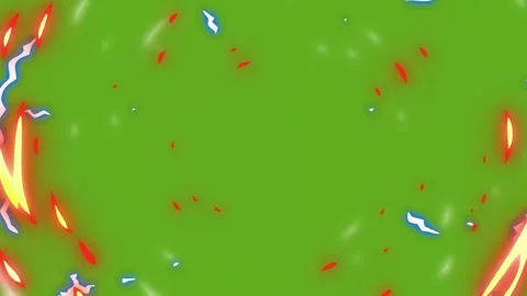 Cartoon Fire transition pack green scree... | Stock Video | Pond5