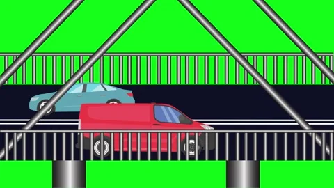 Cartoon flat animation of cars running o... | Stock Video | Pond5