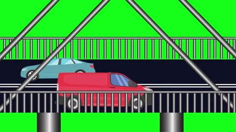 Cartoon flat animation of cars running o... | Stock Video | Pond5