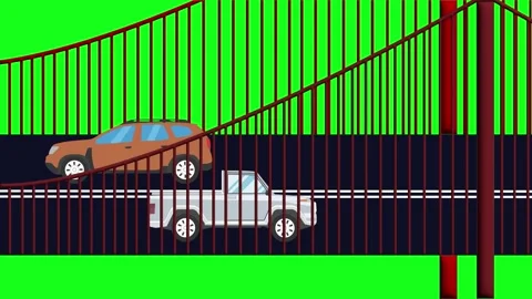 Cartoon flat animation of cars running o... | Stock Video | Pond5