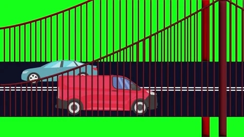Cartoon flat animation of cars running o... | Stock Video | Pond5