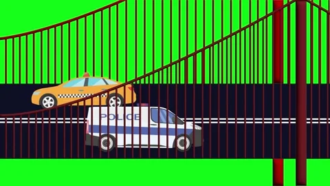 Cartoon flat animation of cars running o... | Stock Video | Pond5