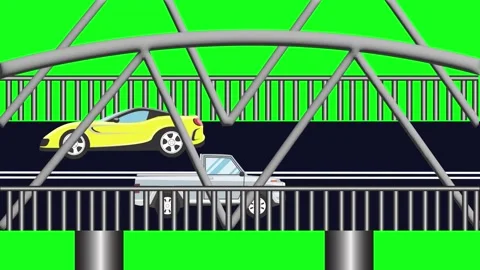 Cartoon flat animation of cars running o... | Stock Video | Pond5