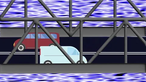 Cartoon flat animation of cars running o... | Stock Video | Pond5
