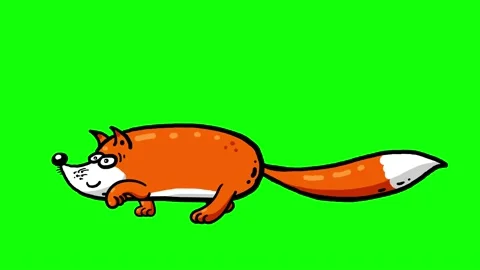 Cartoon fox walking. Seamless loop. | Stock Video | Pond5
