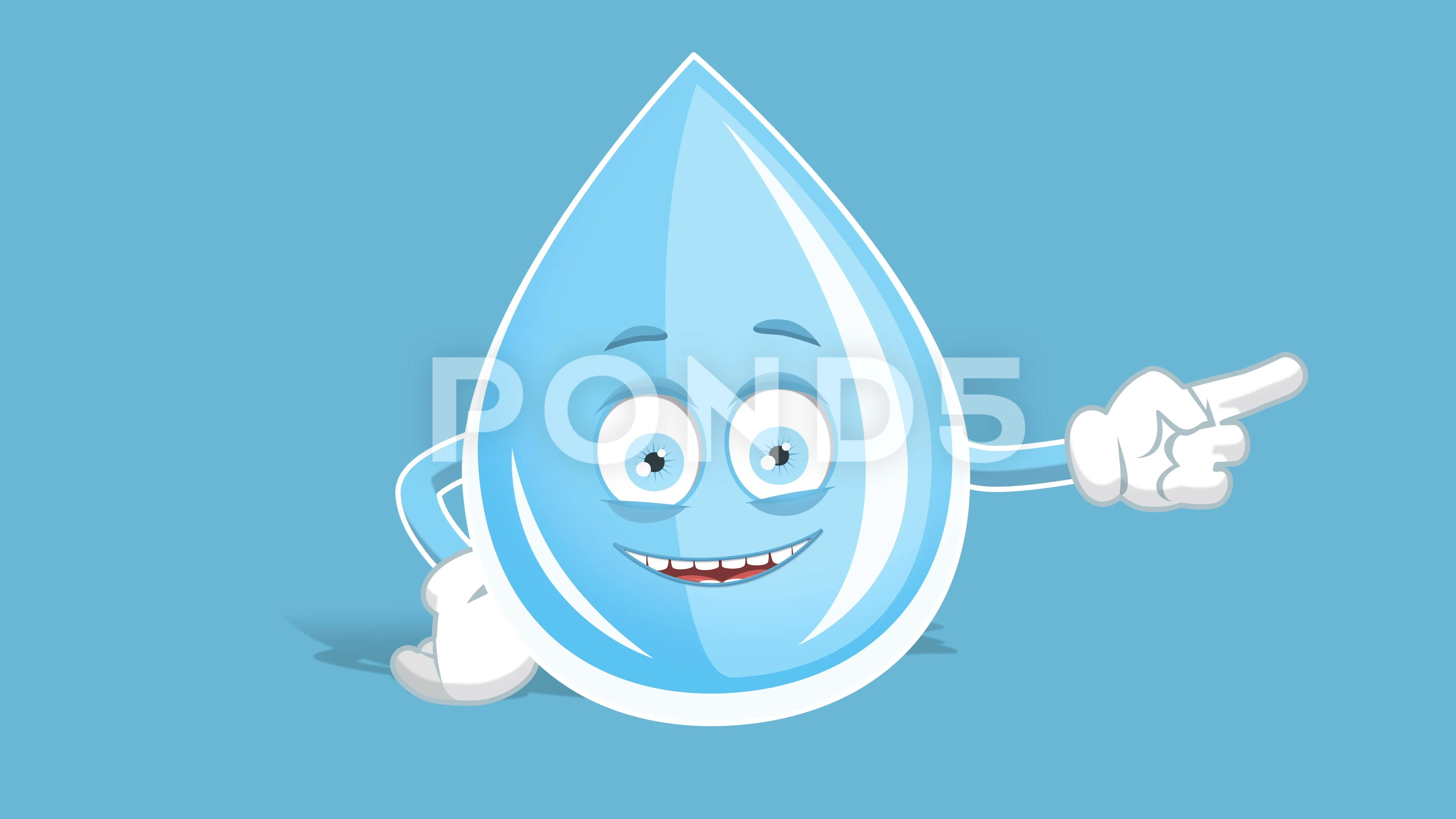 Soccer Cartoon Water Drop