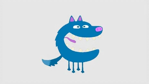 Cartoon funny animation character on iso... | Stock Video | Pond5