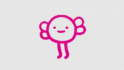 Cartoon funny animation character on iso... | Stock Video | Pond5