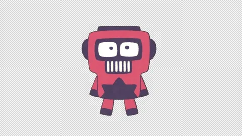 Cartoon funny animation gif character on... | Stock Video | Pond5