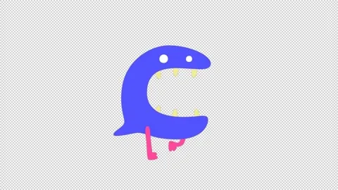 Cartoon funny animation gif character on... | Stock Video | Pond5