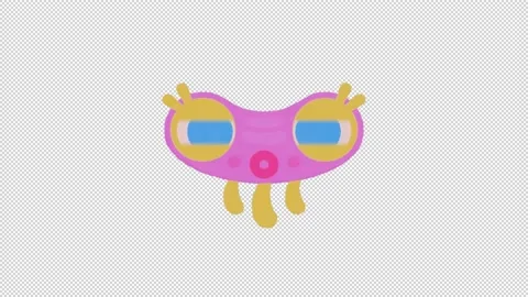 Cartoon funny animation gif character on... | Stock Video | Pond5