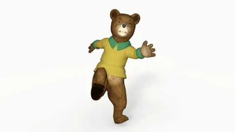 cartoon funny bear dances,loop,animation... | Stock Video | Pond5