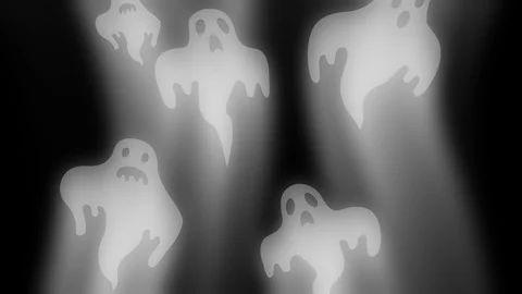 Cartoon Ghost Fly Up From The Bottom of ... | Stock Video | Pond5