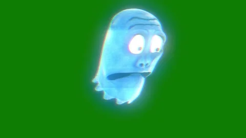 Cartoon Ghost Green Screen 3D Animation ... | Stock Video | Pond5